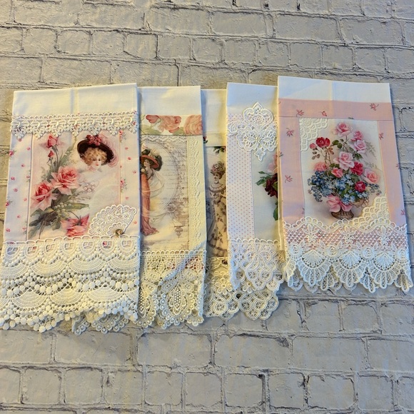 HOMEMADE | Accents | Victorian Pinkwhitefloral Embroidered Lace 5 ...